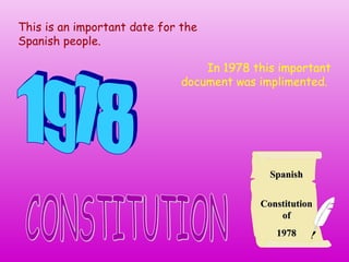 The Spanish Constitution for kids | PPT