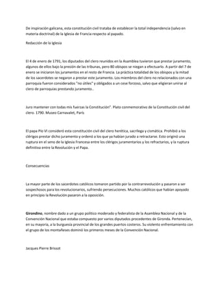 Constitución civil del clero | DOCX