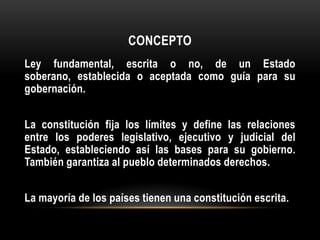 Constitución concepto | PPTX
