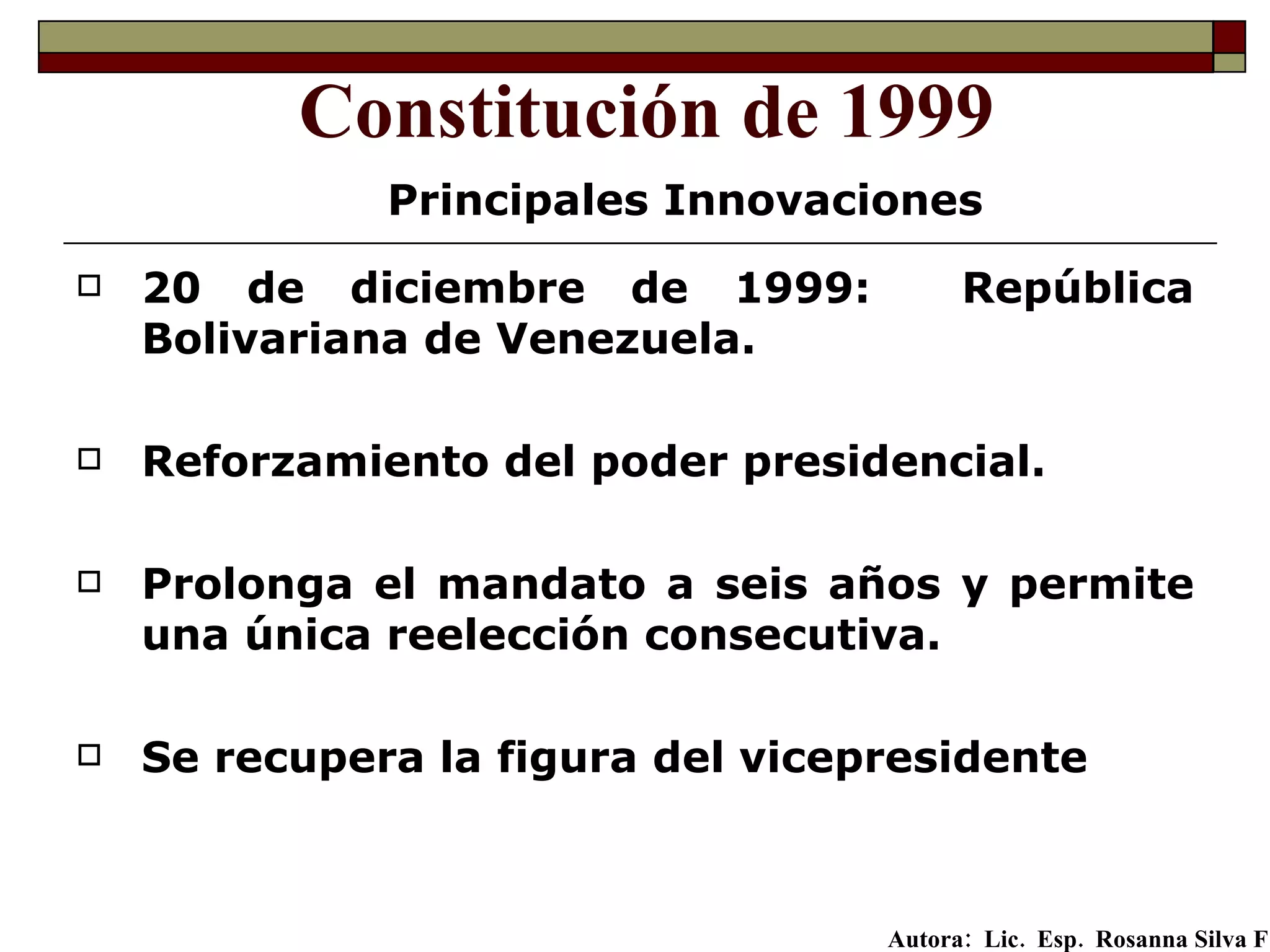 Constitución de Venezuela 1999 | PPT
