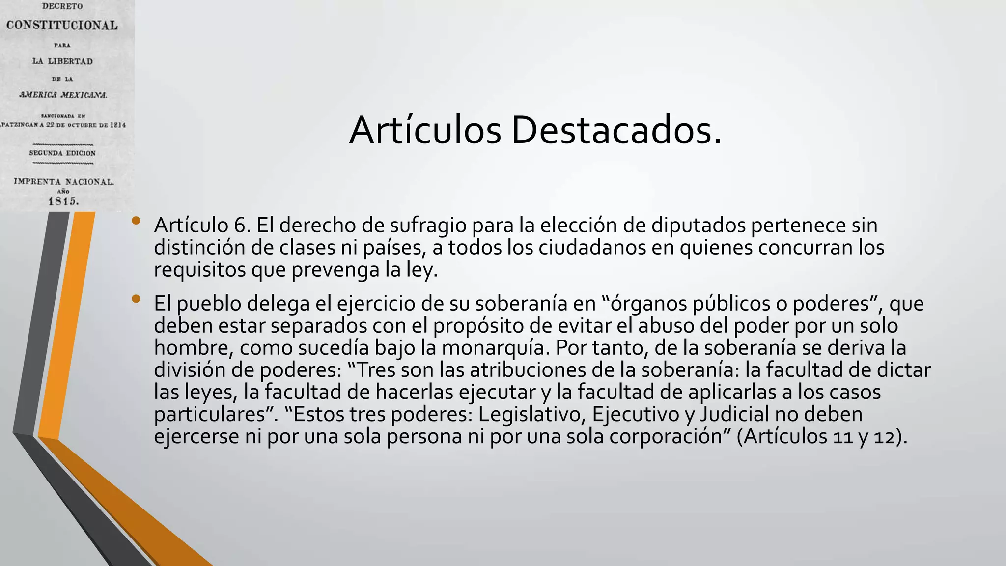 Constitución de apatzingán 1814 | PPTX