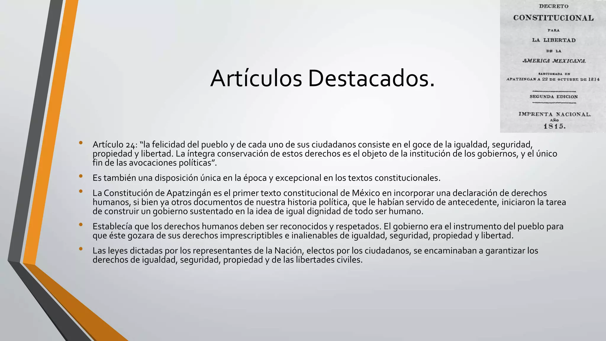 Constitución de apatzingán 1814 | PPTX