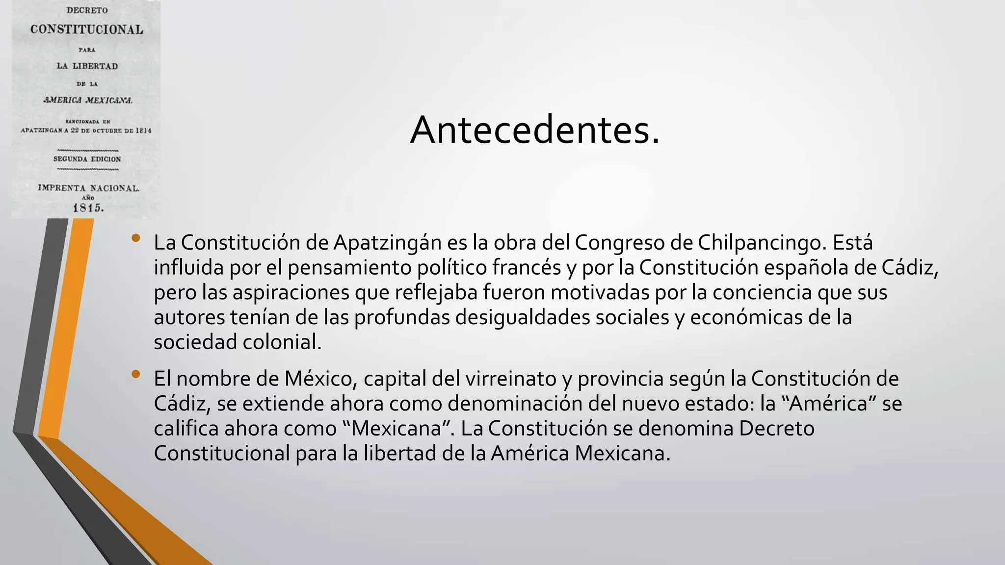 Constitución de apatzingán 1814 | PPTX