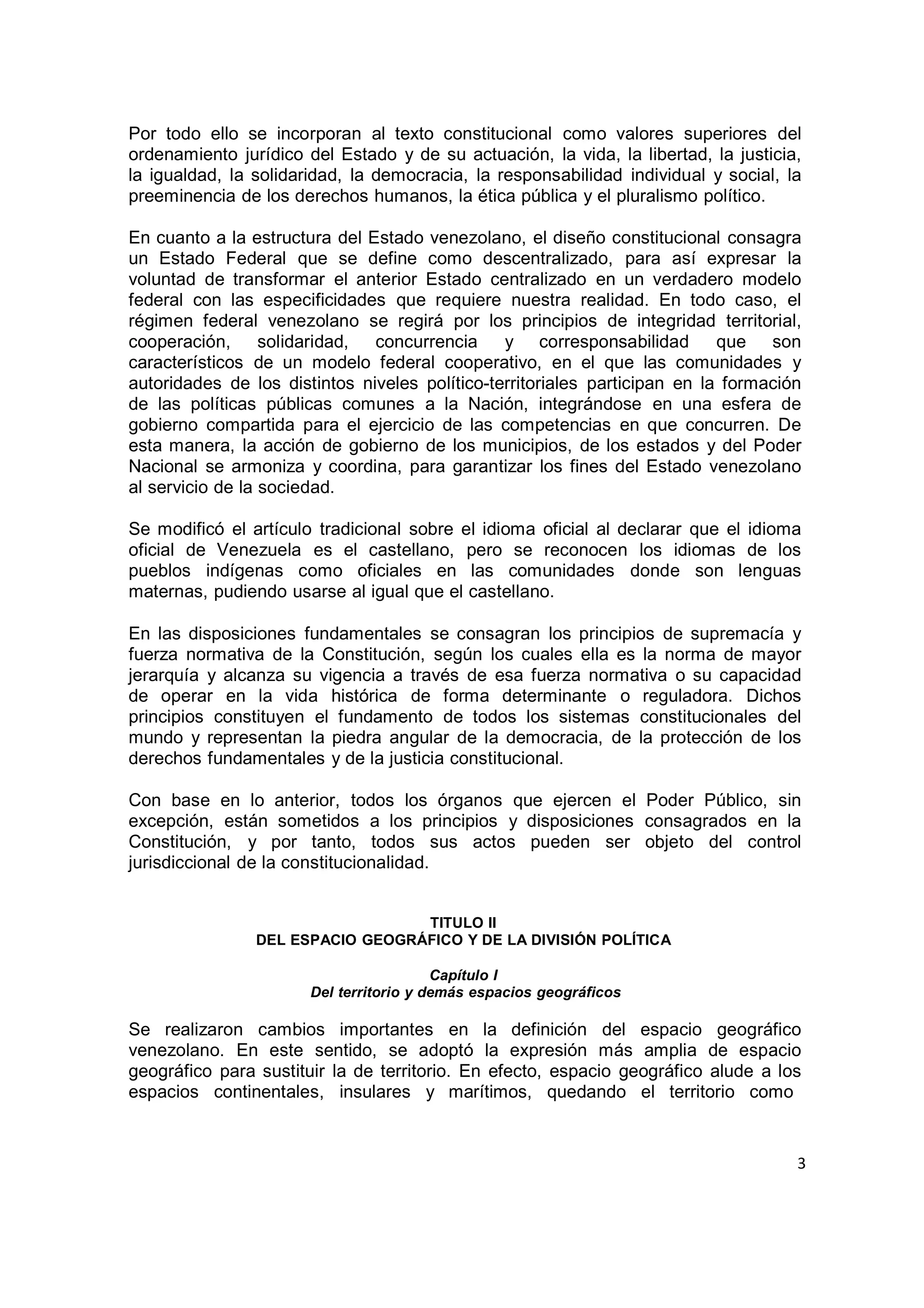 Constitución de la república bolivariana de venezuela con enmienda | PDF