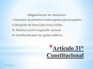Constitución política de los estados unidos mexicanos | PPTX