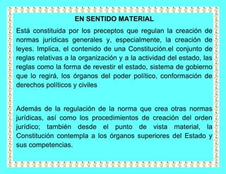 Constitucion en sentido material y formal | DOCX
