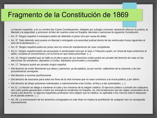 Constituciones españolas siglo XIX | ODP