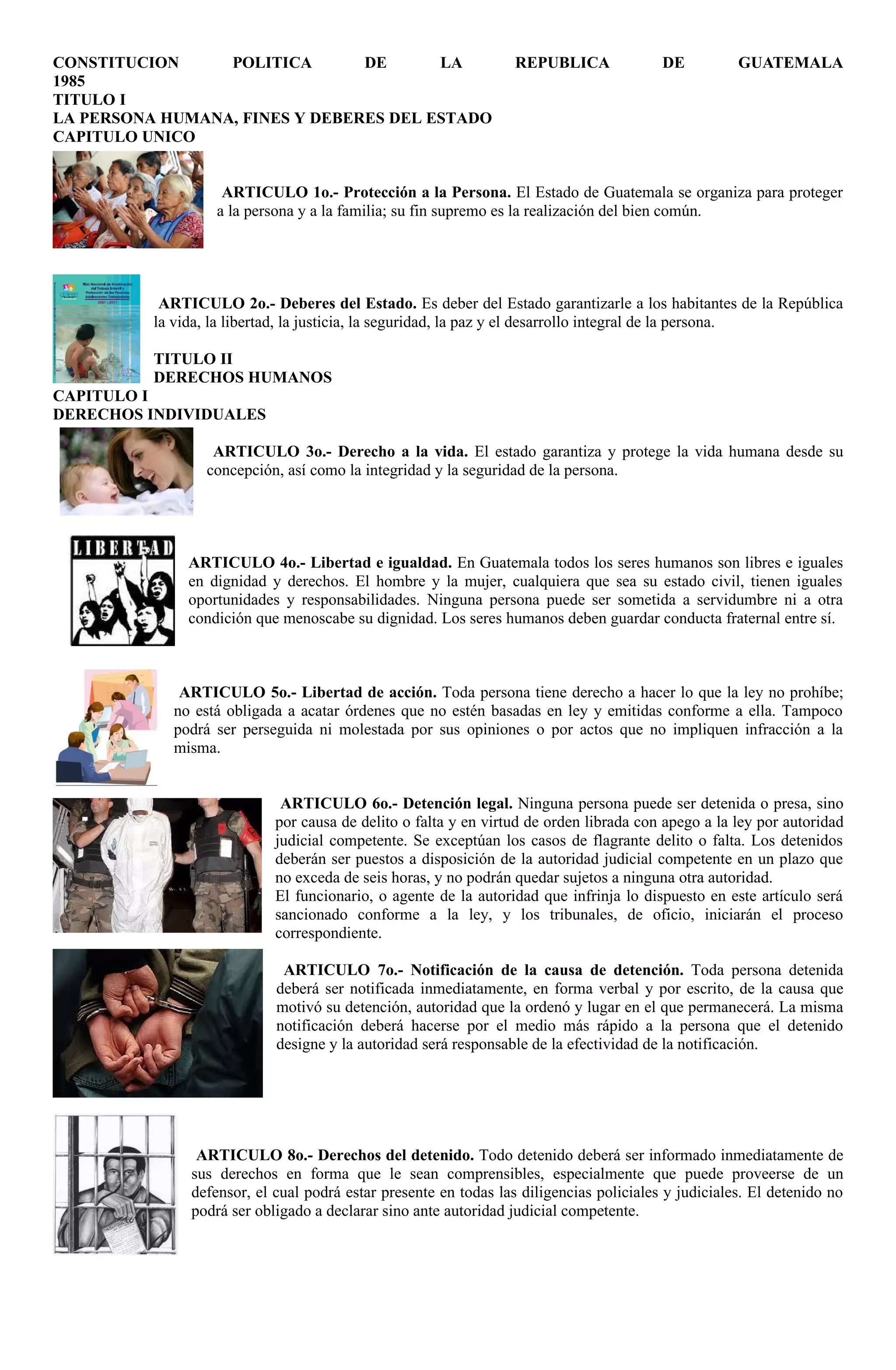 Constitucion politica de la republica de guatemala | DOC | Law