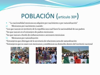 Constitucion politica de los estados unidos mexicanos | PPTX
