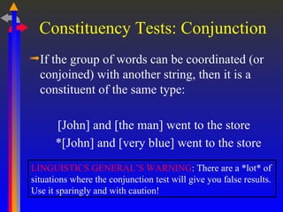constituency lesson in the field of syntax | PDF