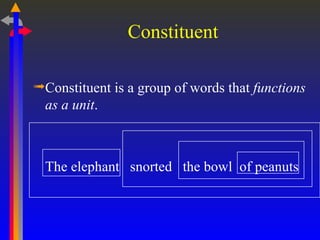 constituency lesson in the field of syntax | PDF