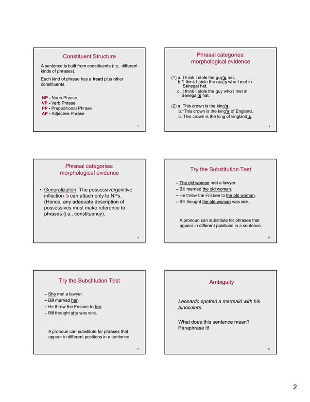 Constituency Tests | PDF