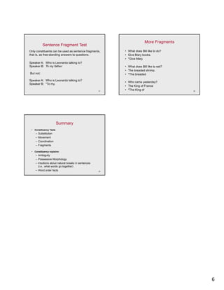 Constituency Tests | PDF