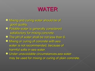 Constituents and applications in concrete | PPT