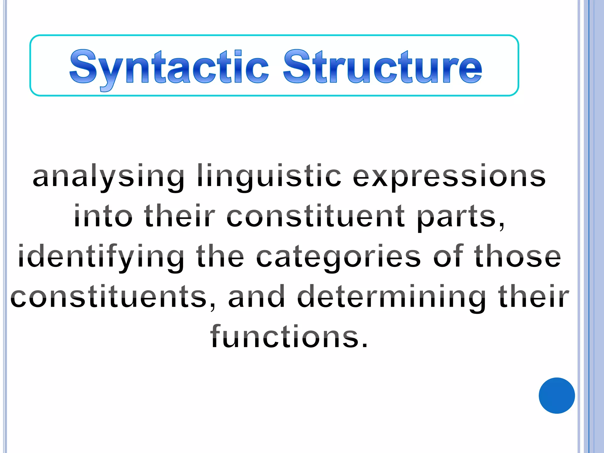 Structure of English: Constituents and functions | PPTX