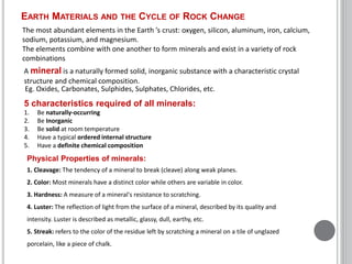 Constituents and Structure, Processes of Nature, Natural Hazards and ...