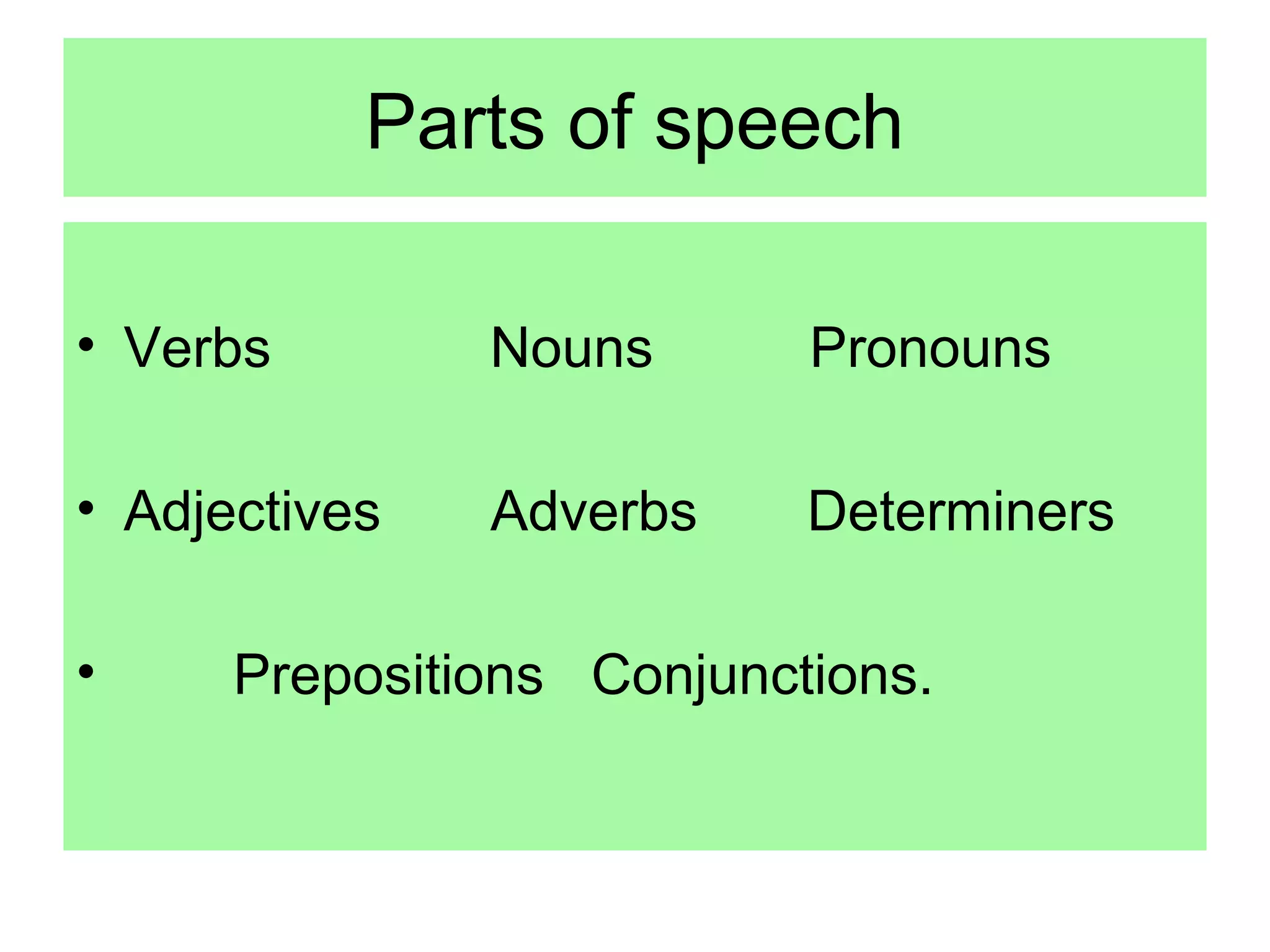 parts of a sentence | PPT