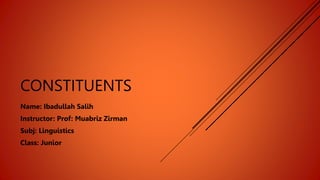 Constituents presentation Linguistics.pptx