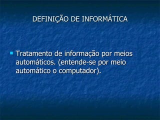 Constituição Básica De Um Sistema Informático | PPS