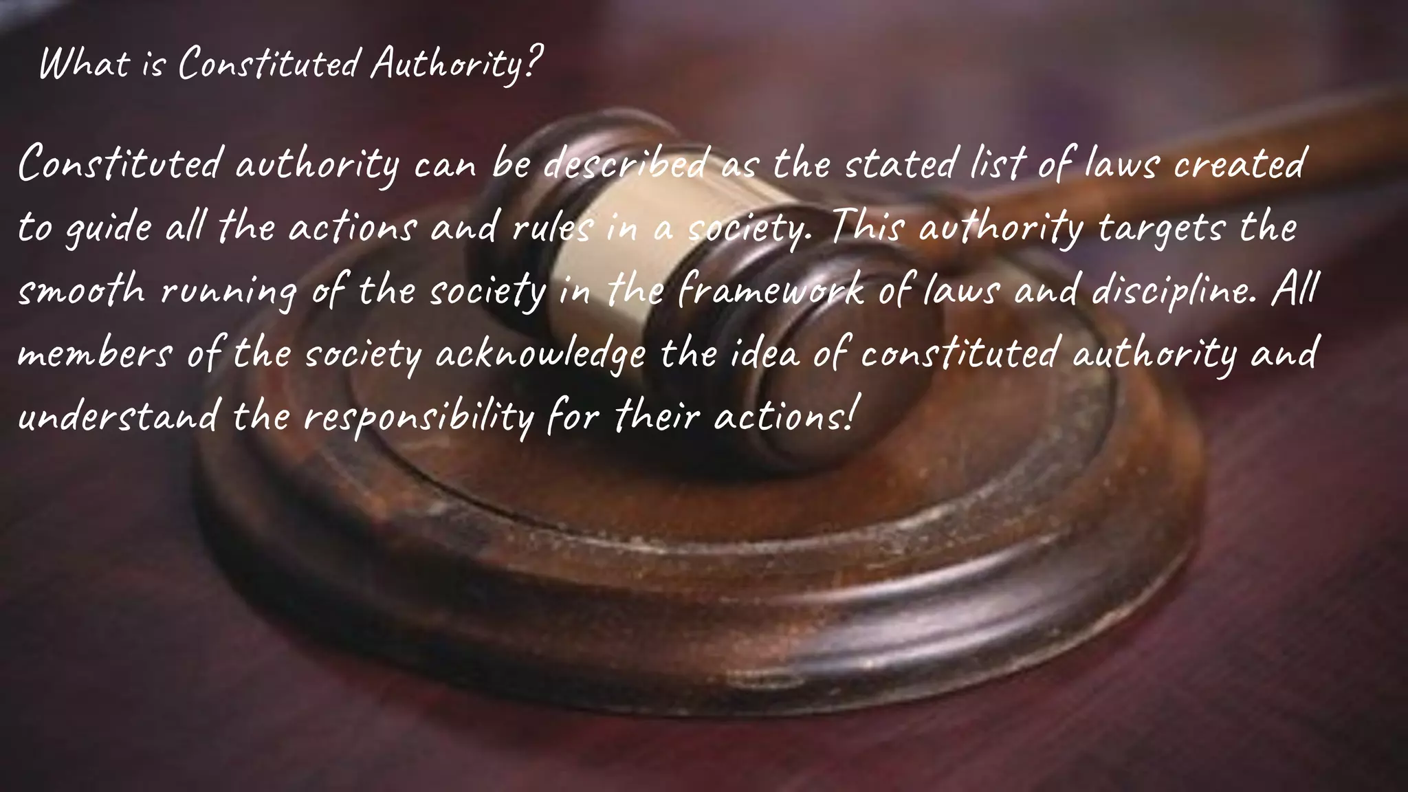 Constituted authority | PDF