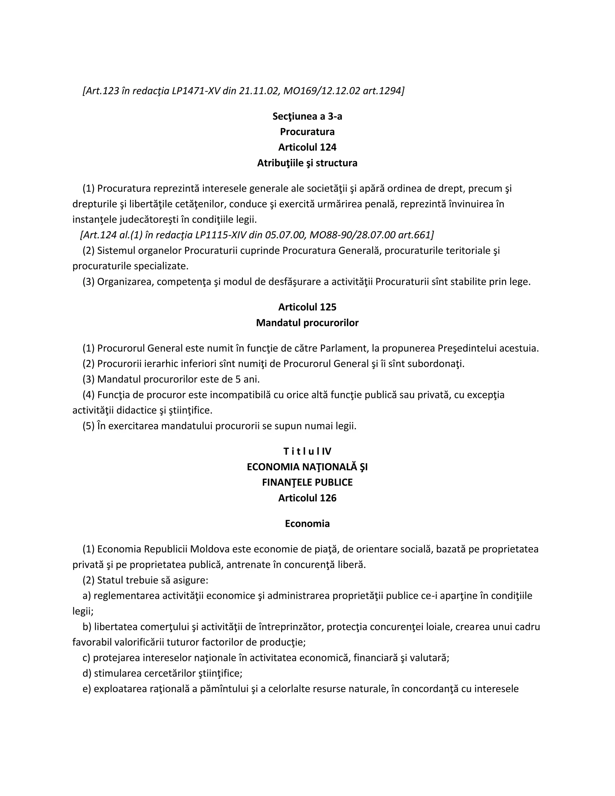 Constitutia republicii moldova | PDF