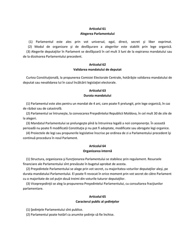 Constitutia republicii moldova | PDF