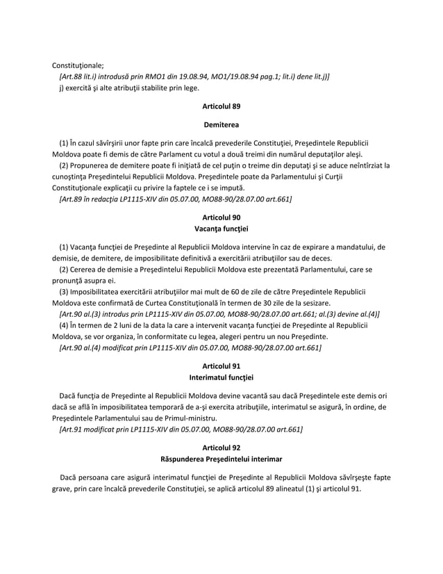 Constitutia republicii moldova | PDF