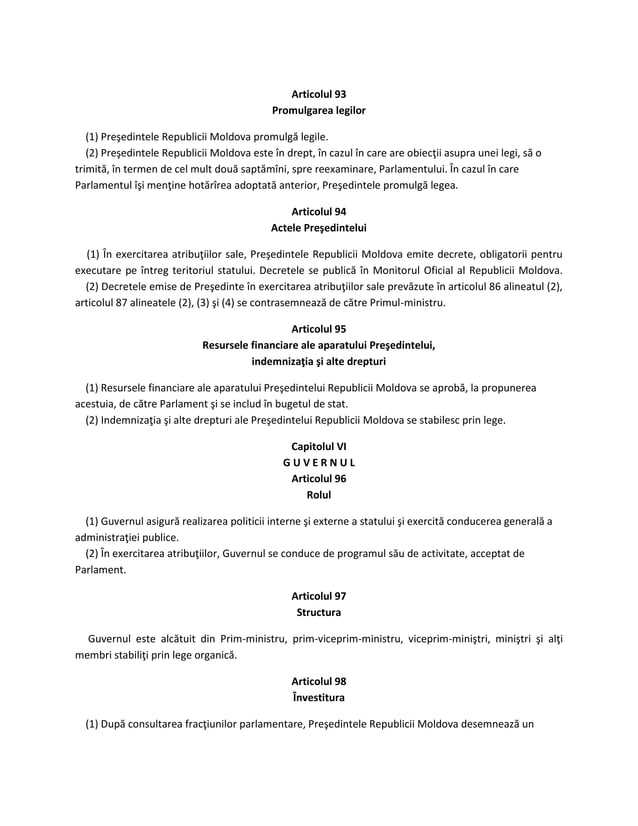 Constitutia republicii moldova | PDF