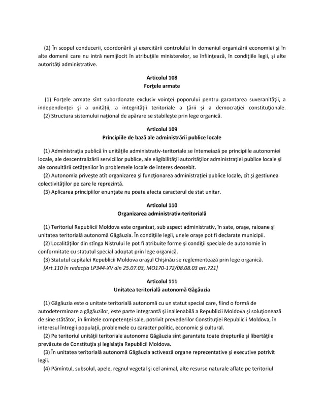 Constitutia republicii moldova | PDF