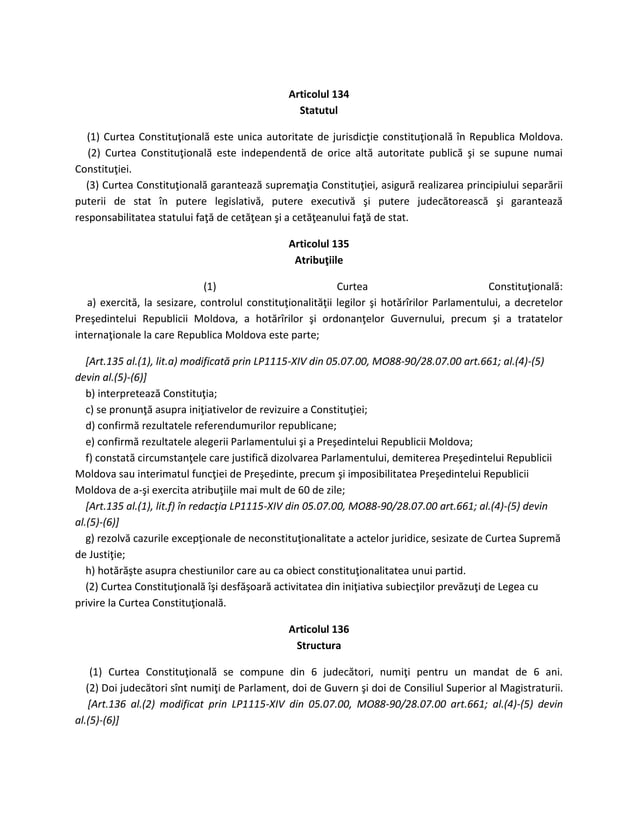 Constitutia republicii moldova | PDF