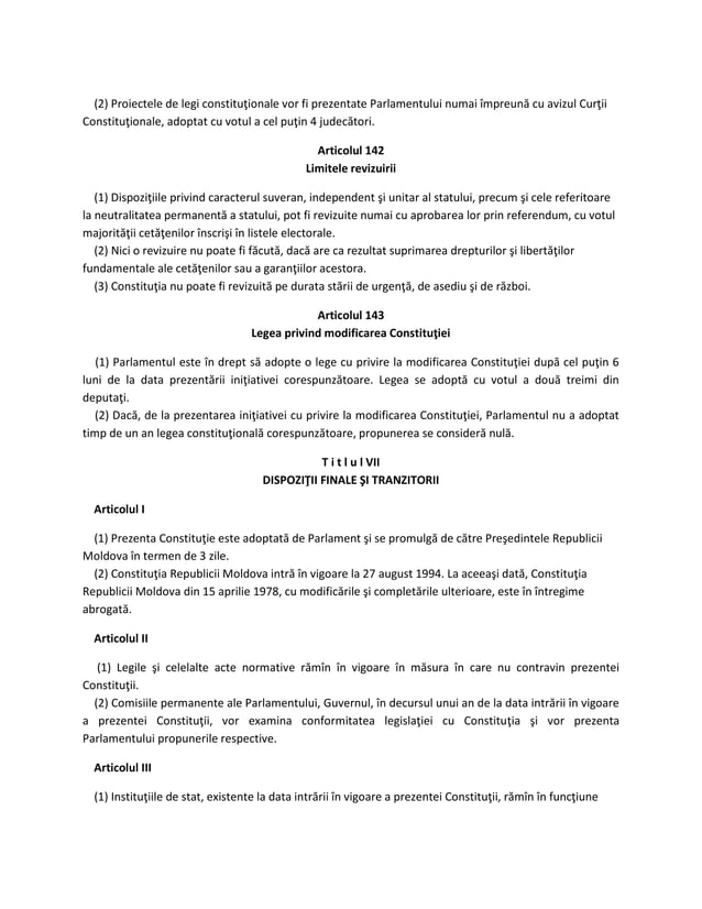Constitutia republicii moldova | PDF