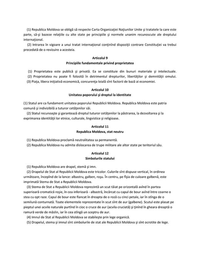 Constitutia republicii moldova | PDF