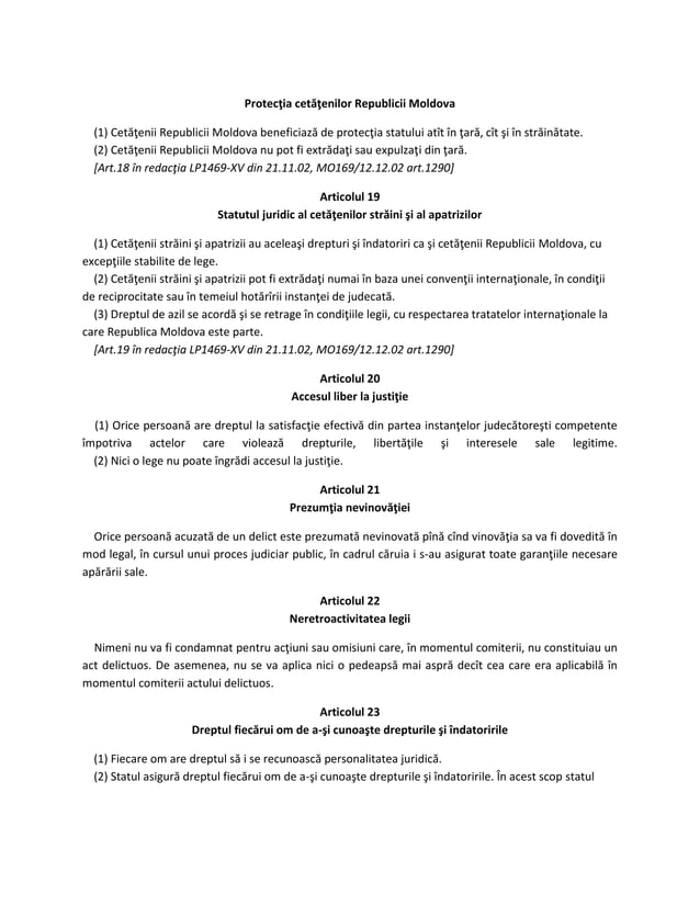 Constitutia republicii moldova | PDF