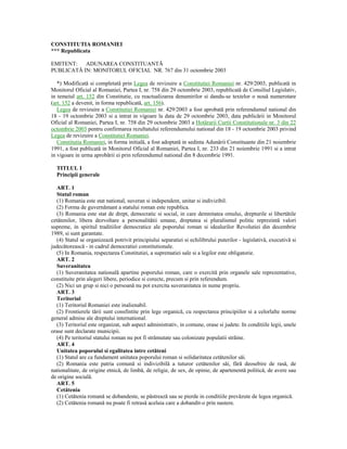 Constitutia romaniei | PDF