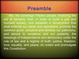 Preamble Philippine Constitution