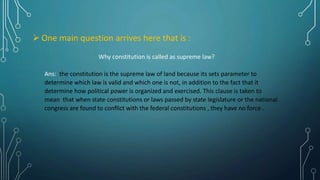 title : Constitution and its characteristics | PPTX | Law