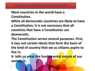 The Indian Constitution, SPL class 8, cbse | PDF