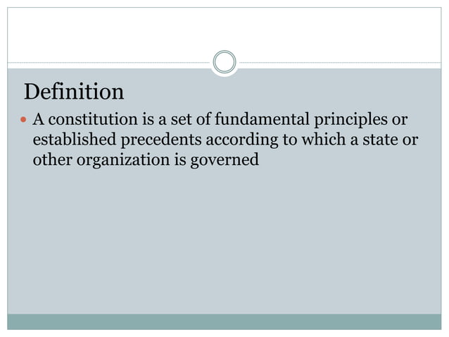 constitution presentation in detail information | PPT