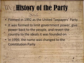 Constitution Party | PPT