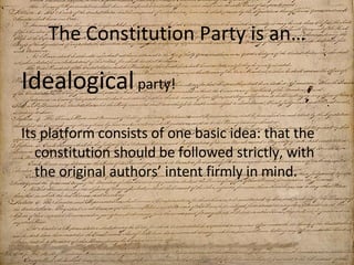 Constitution Party | PPT