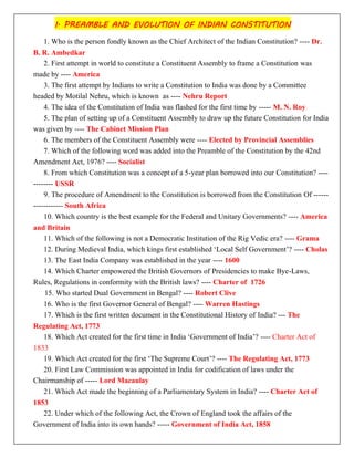 Constitution 1500+ q&a | PDF
