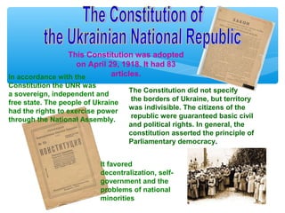 The Constitution of Ukraine | PPT