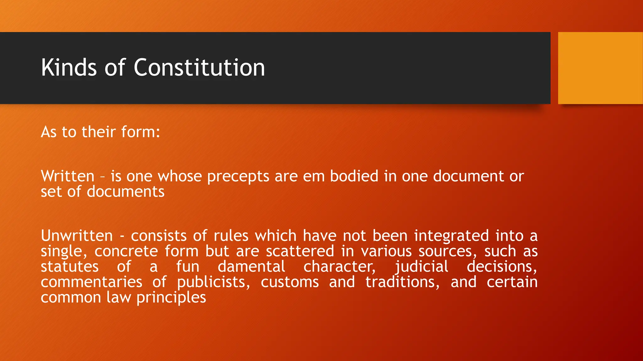 CONSTITUTIONAL LAW POWERPOINT FOR FIRST SEMESTER | PPTX