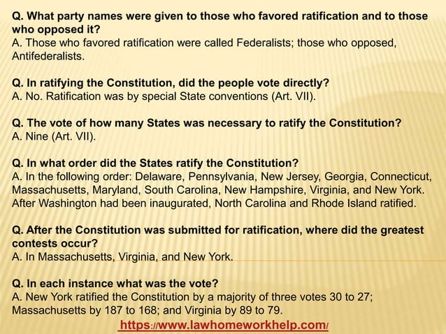 Questions and Answers of Constitutional | PPT