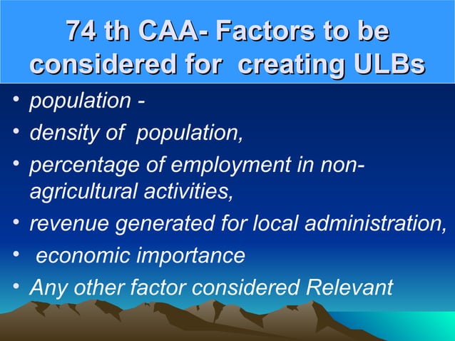 74 th CONSTITUTIONAL AMENDMENT ACT-1992.ppt | Economy | Business and ...