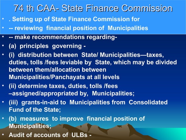 74 th CONSTITUTIONAL AMENDMENT ACT-1992.ppt | Economy | Business and ...