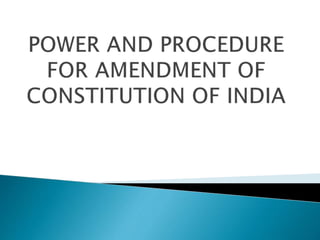 Constitutional amendment procedure | PPTX