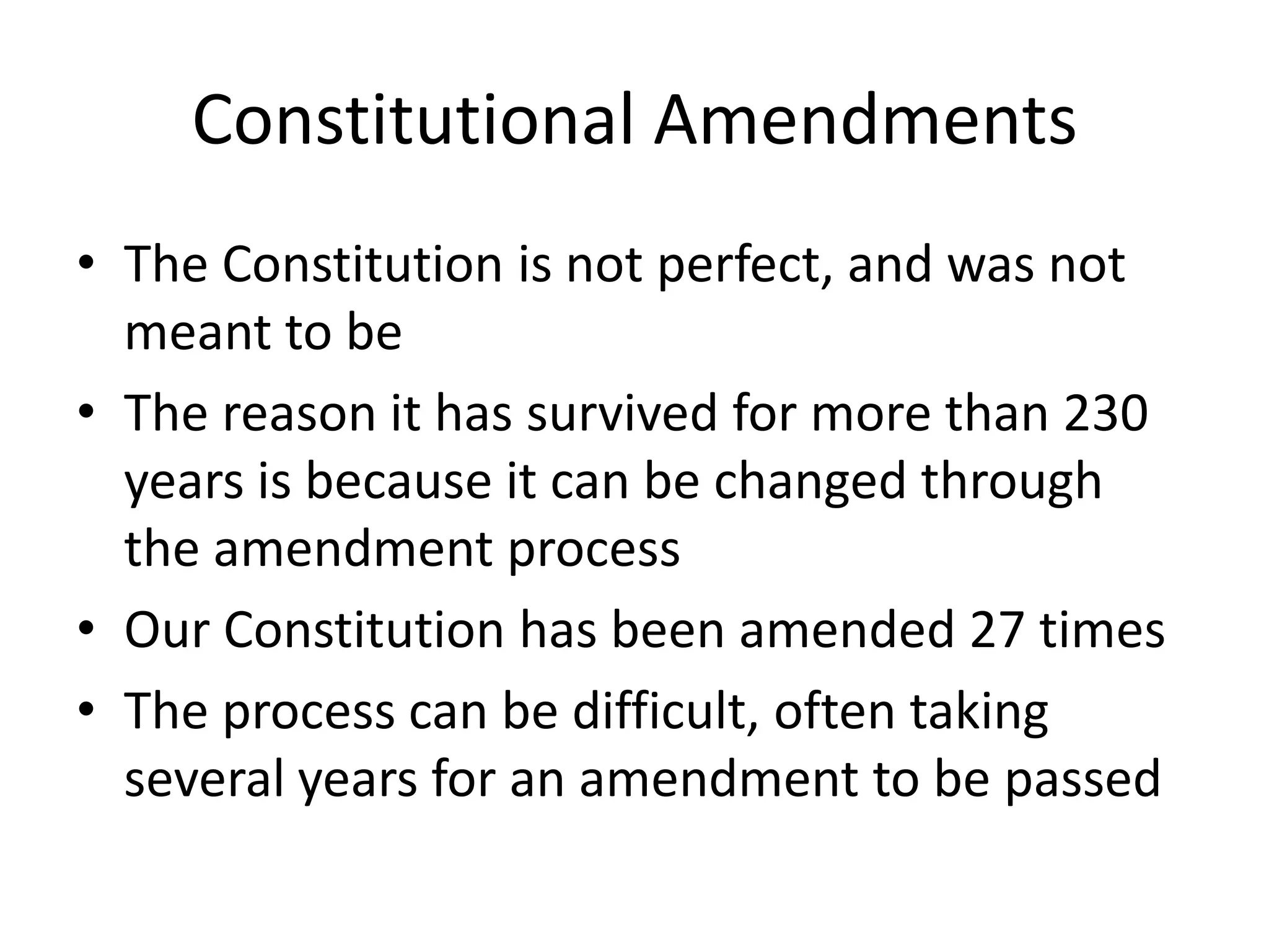 Constitutional amendments | PPTX