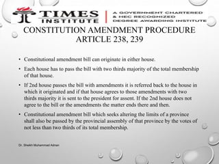 Constitutional amendments , islamic provision and emergency provisions ...