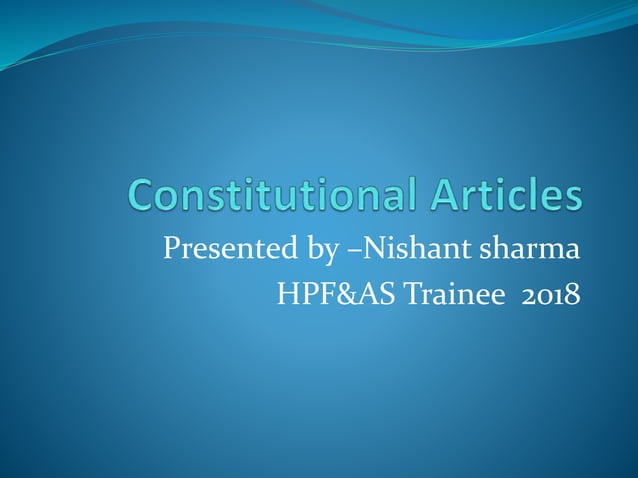 Constitutional Articles_2.pptx | Personal Taxes | Personal Finance